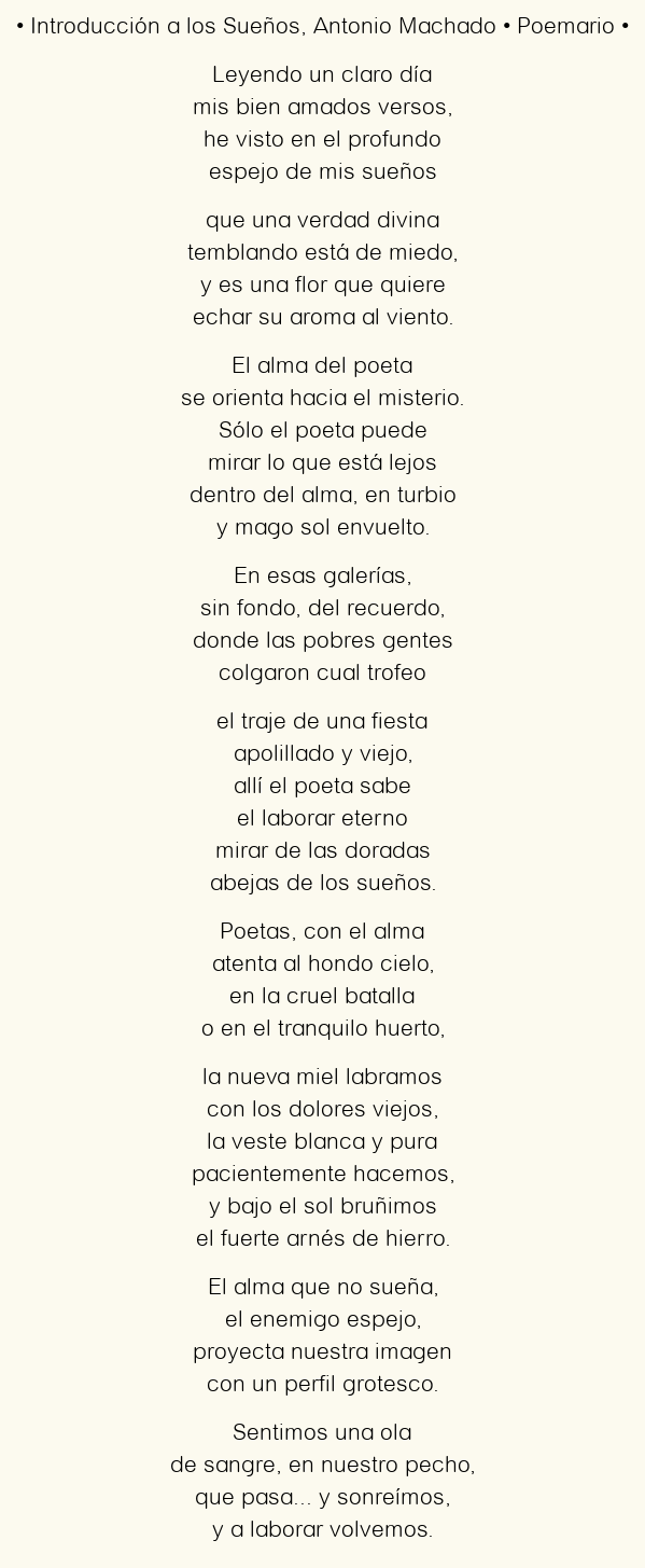 Explora los sueños de Machado: tipos de estrofas en su poema Explora los sueños de Machado: tipos de estrofas en su poema